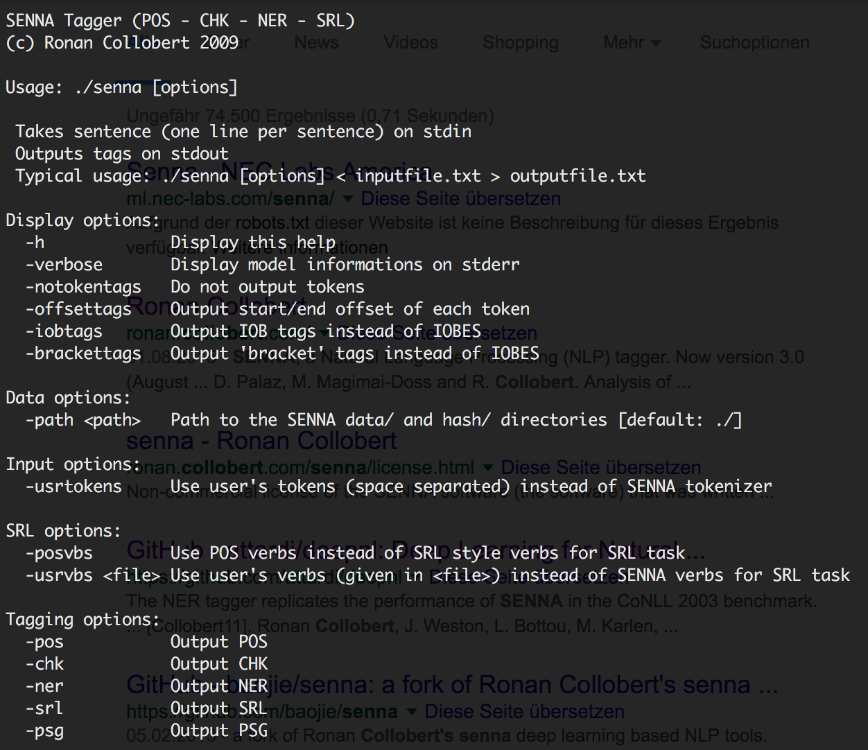 [Article] A simple pipeline to access SENNA NLP toolkit through R – Thiemo Fetzer